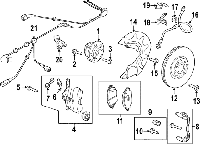 Genuine Brake Pads - VW 5WA-698-151-R - Euro Parts Giant