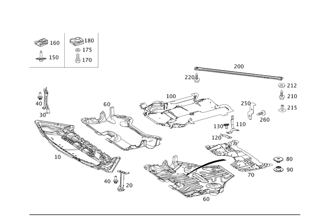 Genuine Mercedes UnderBody Protection 2125240301 - Euro Parts Giant