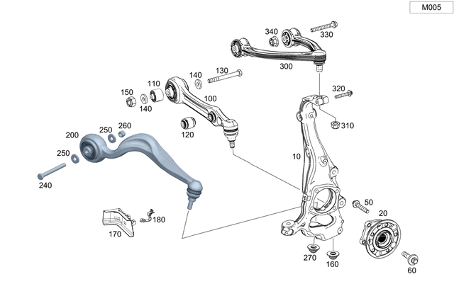 Genuine Mercedes Steering Knuckle, Left 2173320300 - Euro Parts Giant