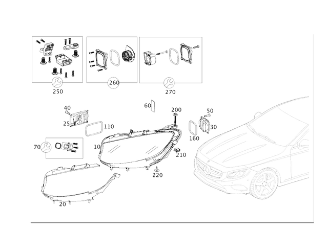 Genuine Mercedes Headlamp Assembly Left 217906410064 - Euro Parts Giant